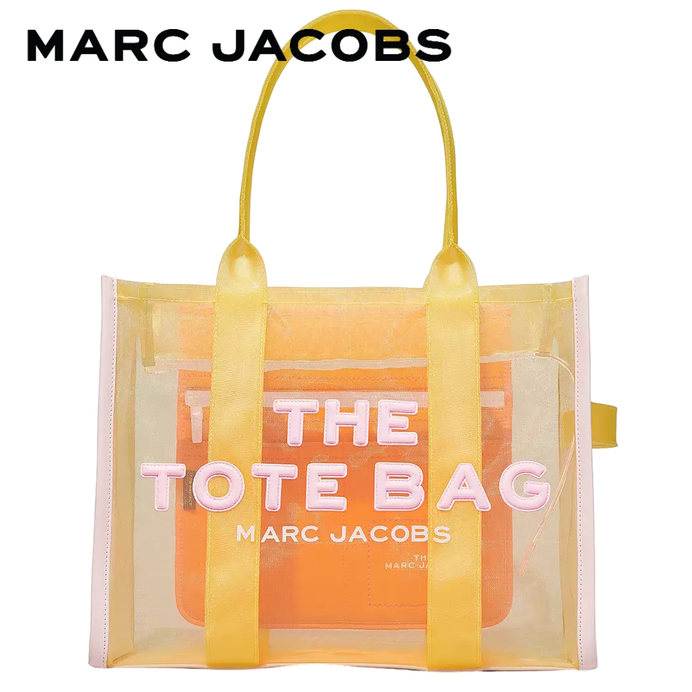 MARC JACOBS THE COLORBLOCK MESH TOTE BAG H082M10SP22750 YELLOW MULTI ...