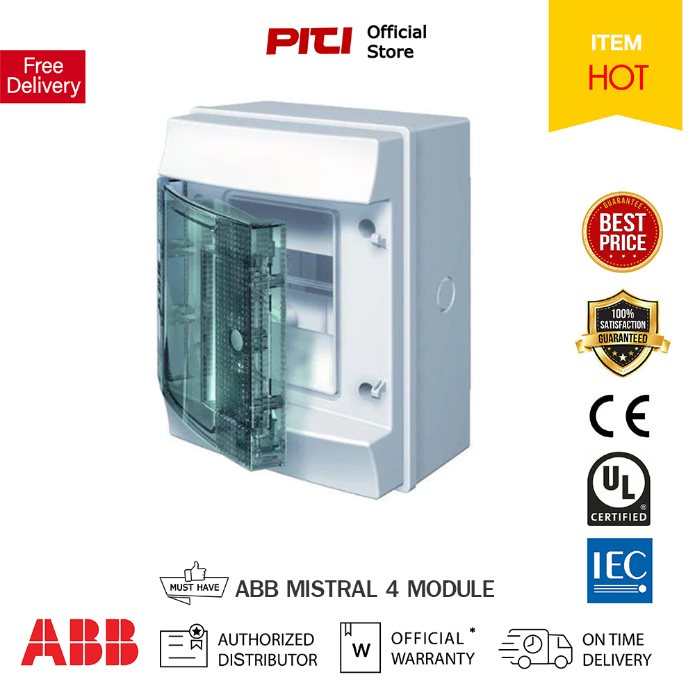ABB MISTRAL 4 Modules DIN RAIL METER ENCLOSURE ตู้คอนซูเมอร์ยูนิต IP65 ...