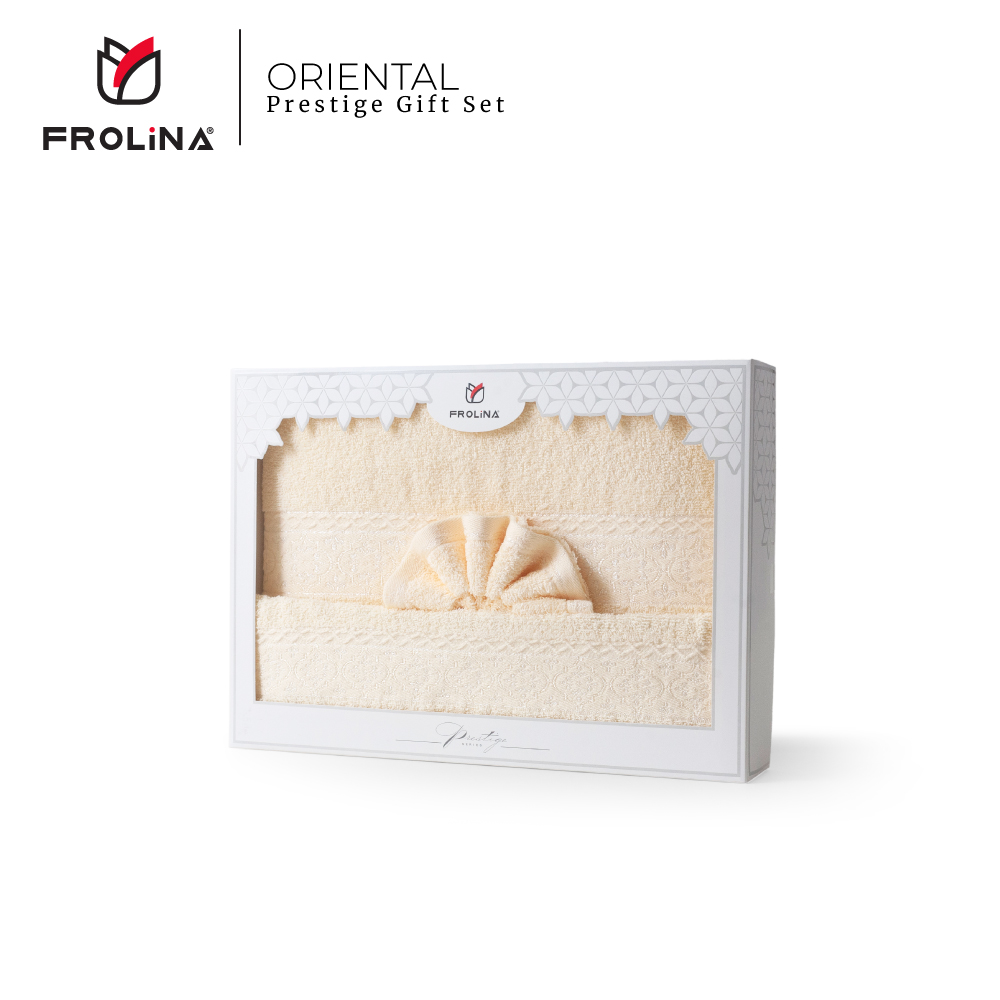 Frolina Gift Set Oriental ผ้าขนหนูเช็ดตัวและเช็ดผม ขนาด 30x60+15x30 ...