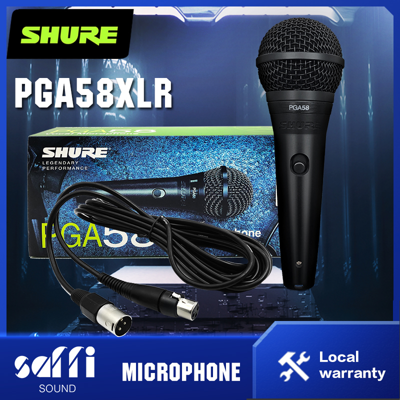 ไมโครโฟน SHURE PGA58-XLRพร้อมสายไมค์กล่องไมค์โครโฟนไมโครโฟนแบบมีสายของรุ่น PGA58 ยี่ห้อ Shure ...