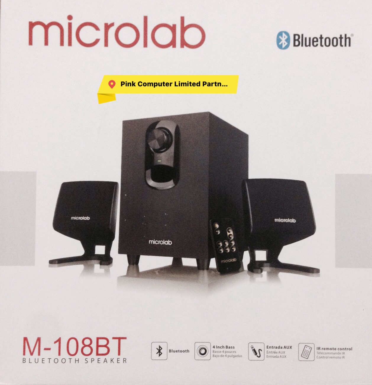 Speaker Bluetooth Microlab M108BT (11.Watts R.M.S) Subwoofer 2.1 CH มี ...