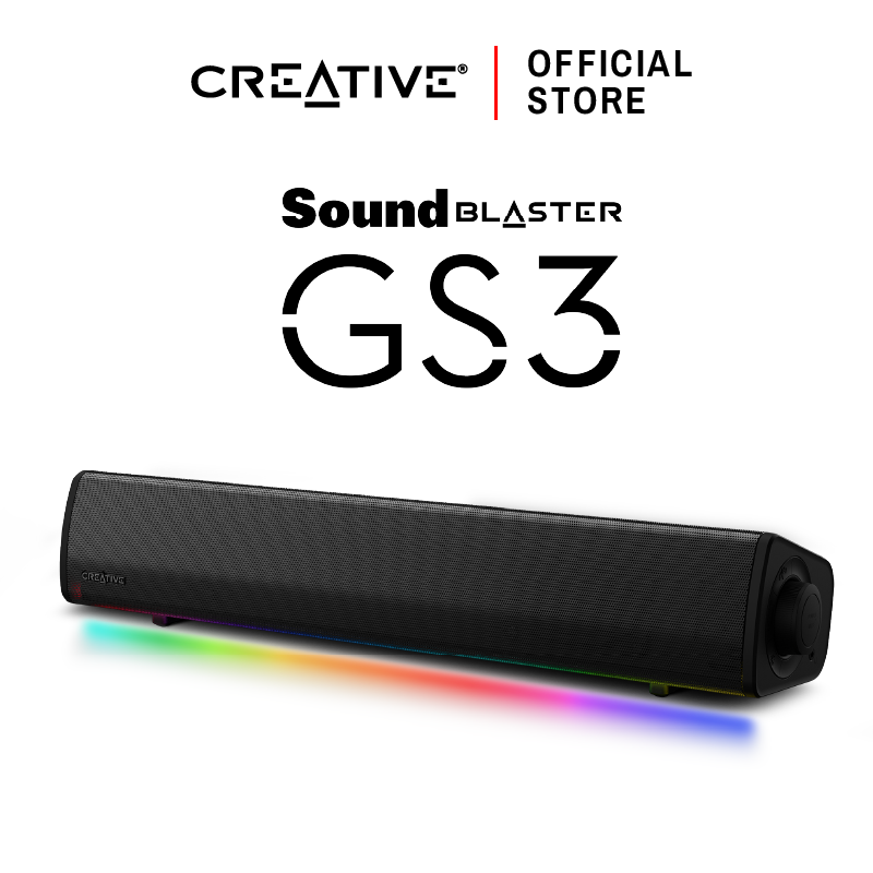 Creative Sound Blaster GS3 ลำโพงเกมมิ่งซาวด์บาร์พร้อมไฟ RGB พลังเสียง ...