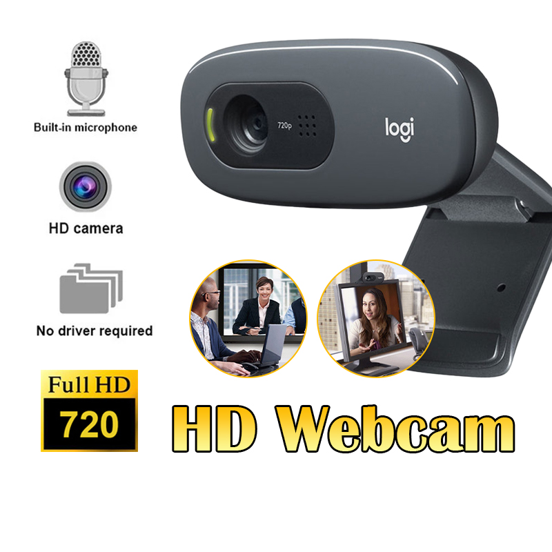 Logitech C270/C270i/C310เว็บแคม HD 720P การ์ดเว็บแคม720P เลนส์ลดเสียงรบ ...
