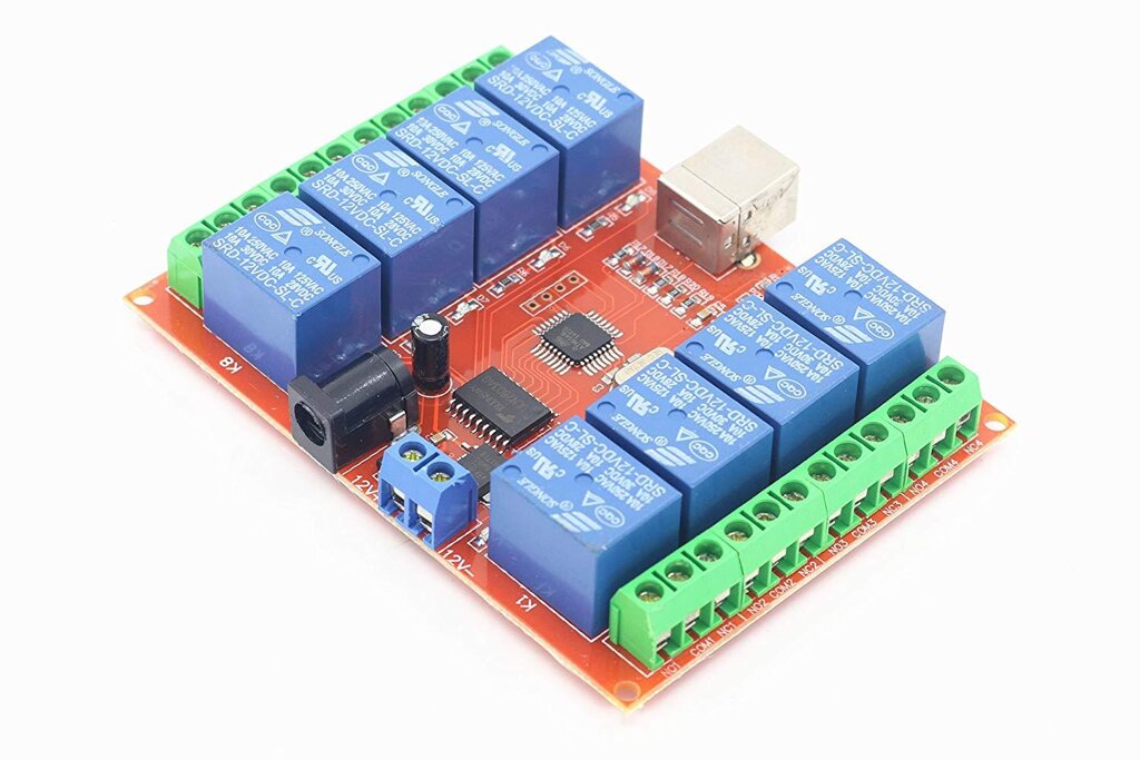 8 Channel USB Relay Module Programmable Computer Control บอร์ดรีเลย์ ...
