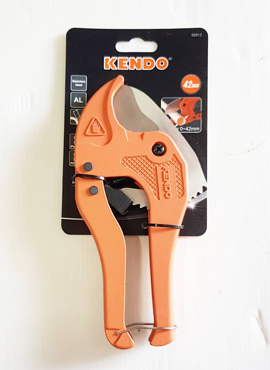 KENDO กรรไกรตัดท่อ PVC ใบมีดสแตนเลส ขนาด 0-42 มิล รุ่น 50312 Ratchet ...