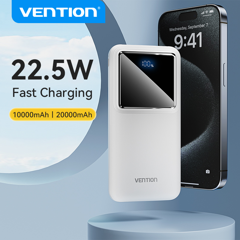 Vention 20000mAh Powerbank 22.5W Fast Charging 10000mAh Power Bank PD ...