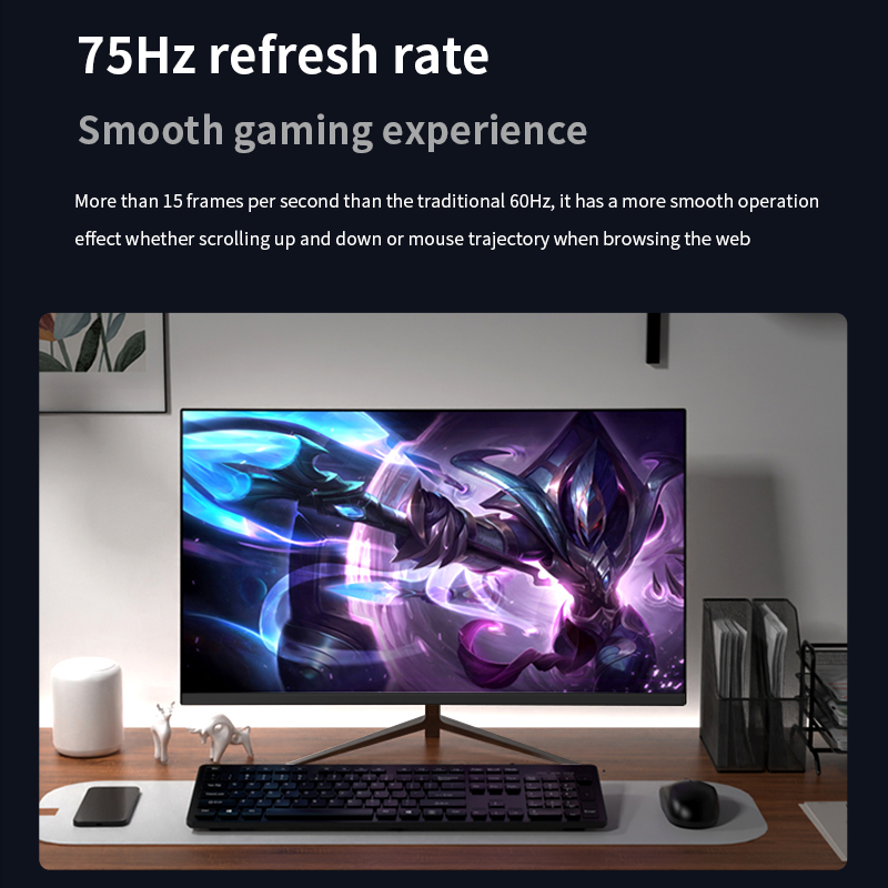 BEEX จอคอมพิวเตอร์ 27 นิ้ว 75Hz HD 1080p IPS มอนิเตอร์สำหรับเดสก์ท็อป ...