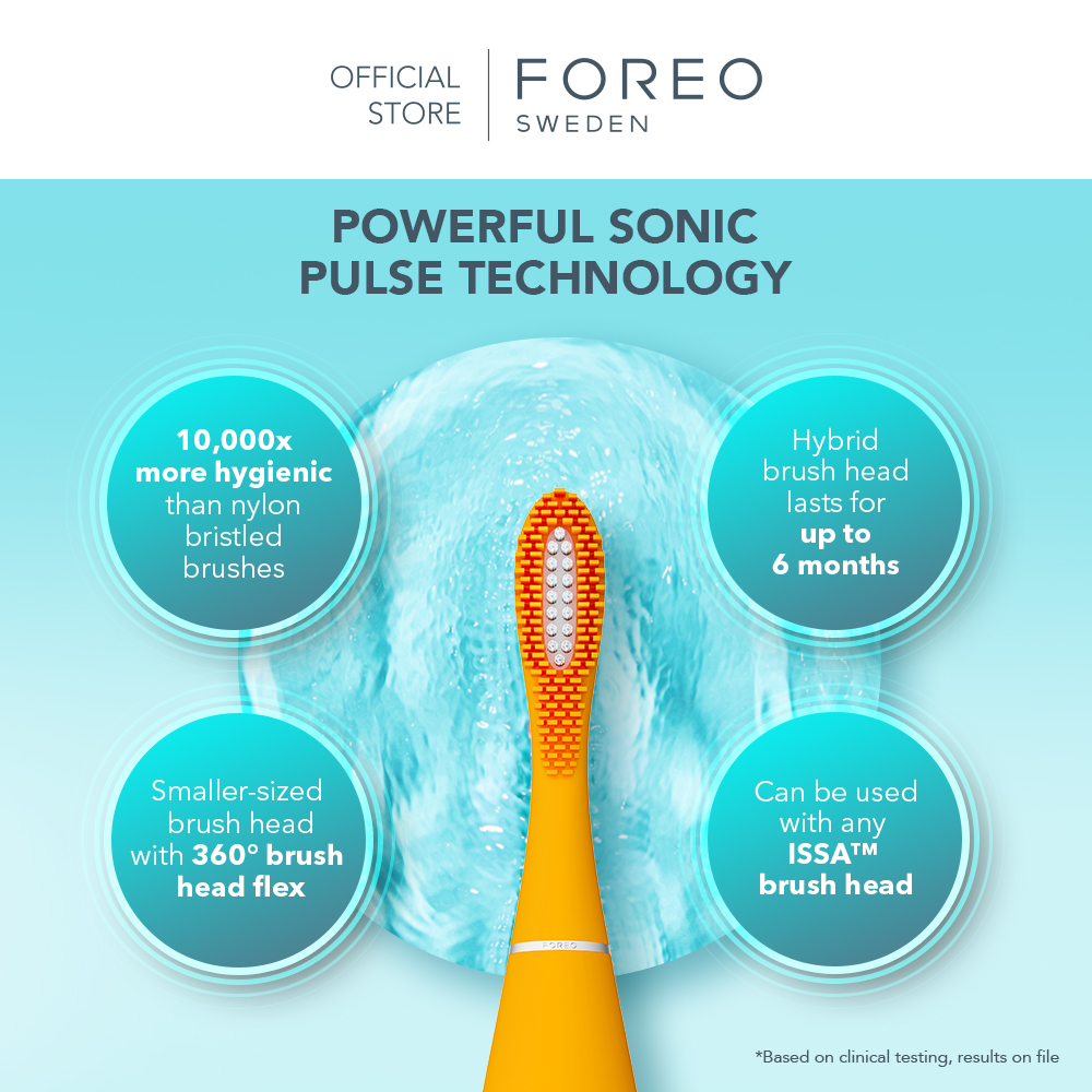 FOREO ISSA mini 3 Mango Tango แปรงสีฟันไฟฟ้า ฟอริโอ้ อิซซ่า มินิ 3 สี ...