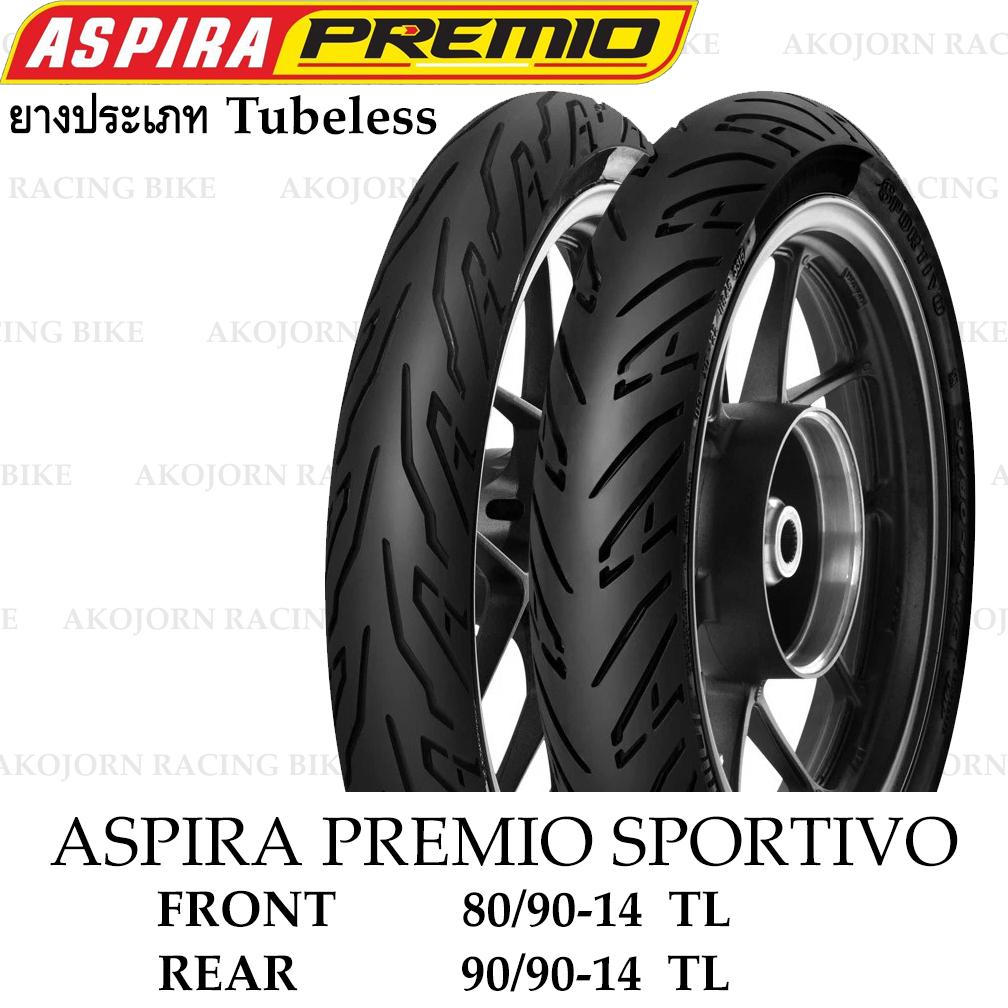 ASPIRA PRIMEO SPORTIVO ขนาด 80/90-14 + 90/90-14 - Akojorn Racing Bike - ThaiPick