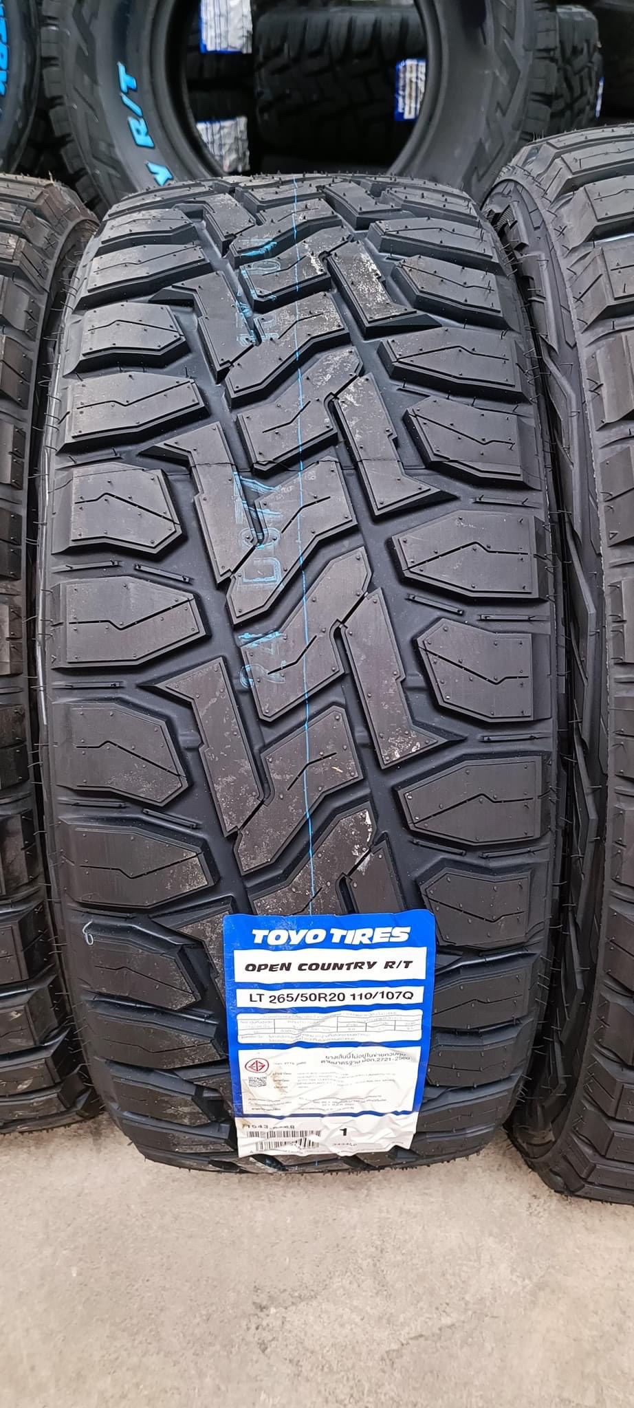 ยางรถยนต์ ขอบ20 - 265/50R20 ยี่ห้อ TOYO รุ่น OPEN COUNTRY (R/T) ปี2022 - ราคาขายชุด 4 เส้น - ส่ง ...