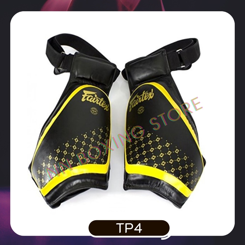 Fairtex Thigh Pad Protector TP4 Black -yellow Muay Thai Boxing MMA K1 ...