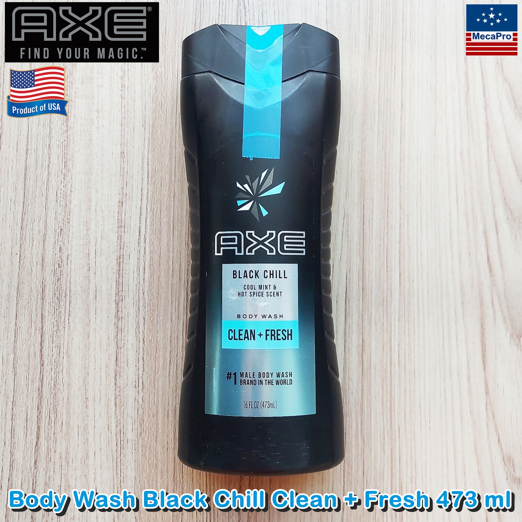 Axe® Body Wash, Black Chill, Clean + Fresh 473 ml แอ๊กซ์ เจลอาบน้ำ ...