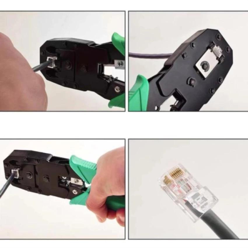 SALE!! ลดราคา Set 2in1 คีมเข้าหัวสายแลน Network RJ45 CAT5 RJ11 RJ12 LAN ...