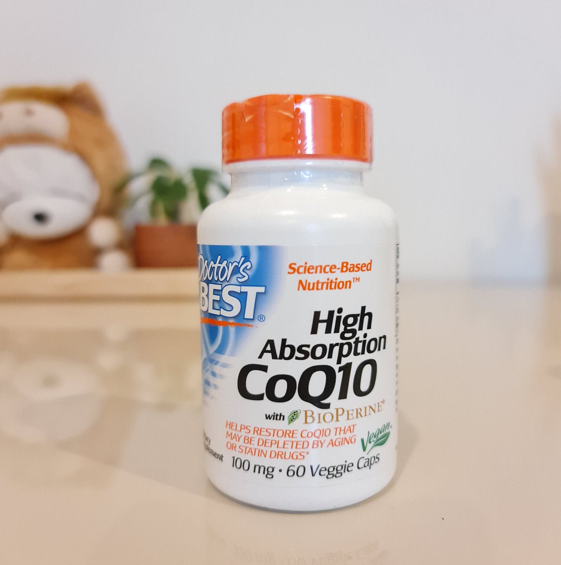Doctor's Best, High Absorption CoQ10 with BioPerine, 100 mg, 60 Veggie ...