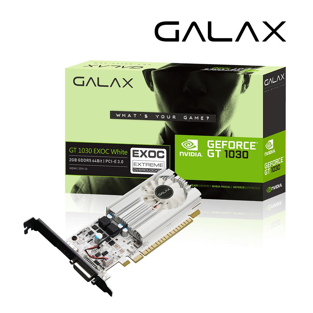GALAX GeForce® Graphics Card GT 1030 EXOC White 2GB DDR5 64BIT - galax ...
