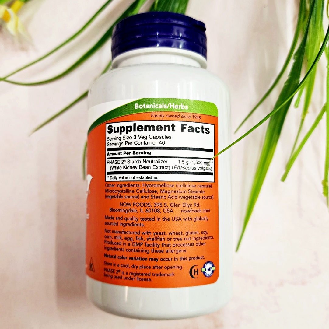 สารสกัดจากถั่วขาว Phase 2 White Kidney Bean Extract 500 mg 120 Veg ...