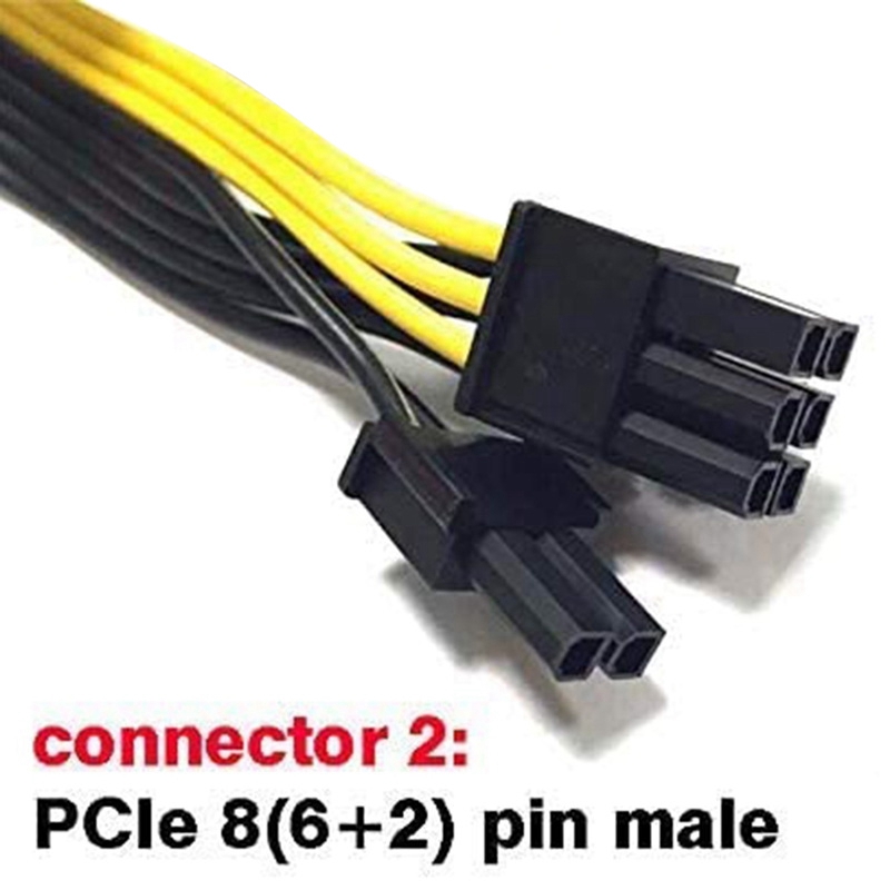PCIe 8 Pin Extension Cable, 8 Pin Female to 8(6+2) Pin Male PCI Express ...