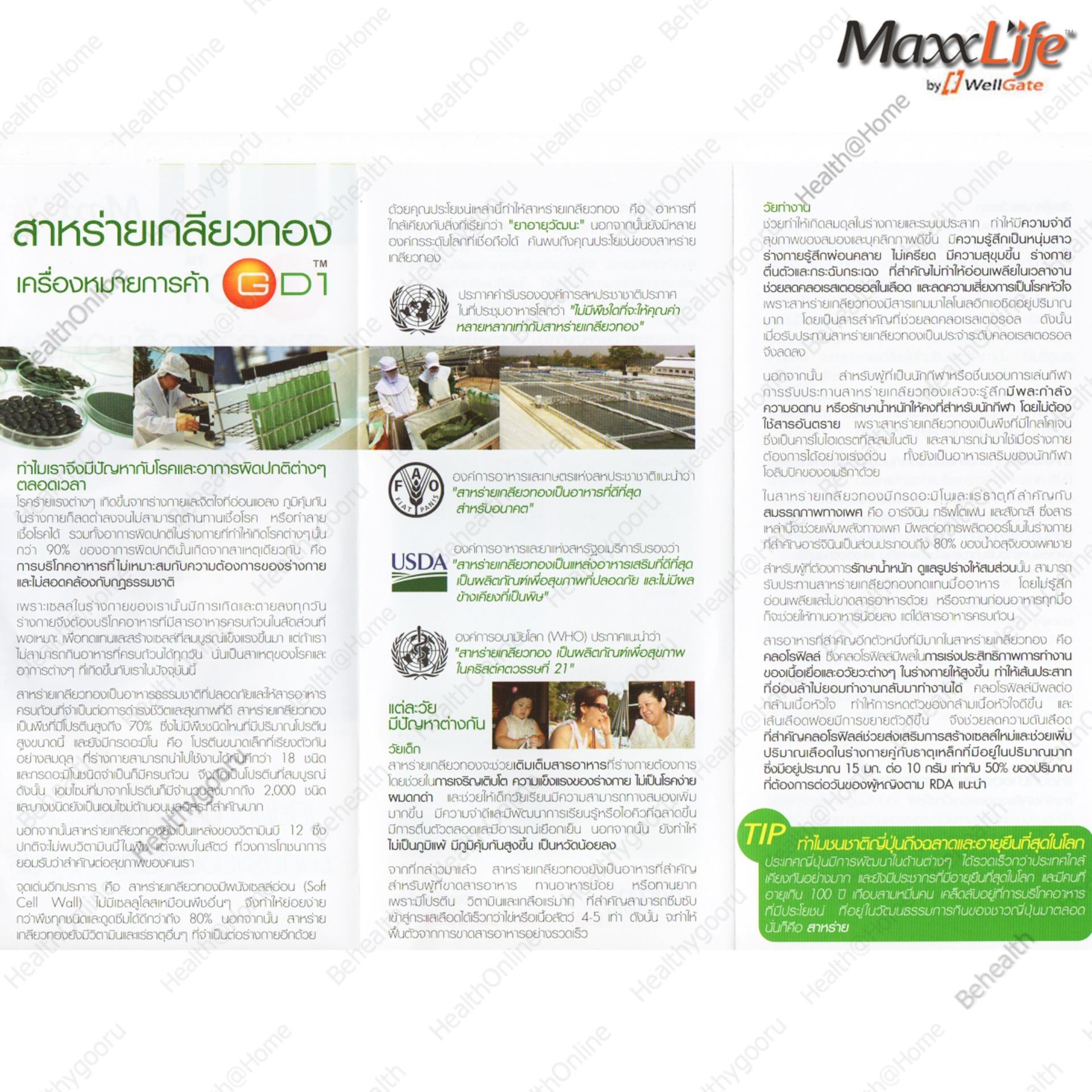 Maxxlife GD-1 GD 1 แม็กไลฟ์ จีดีวัน สาหร่ายเกลียวทอง 100 เม็ด(Tablets ...