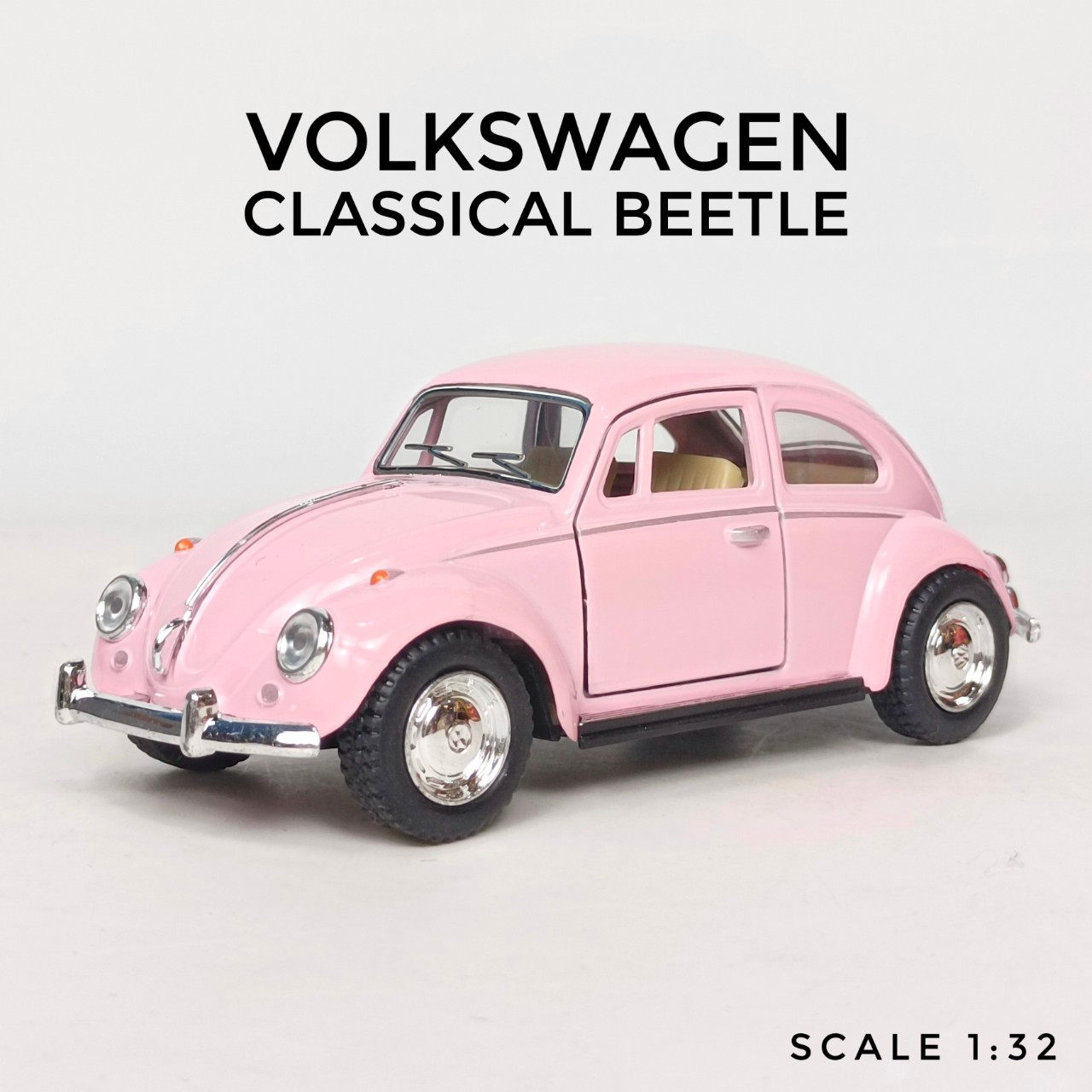 โมเดลรถเหล็ก โฟล์ค VOLKSWAGEN CLASSICAL BEETLE สเกล 1:32 เปิดประตูได้ ...