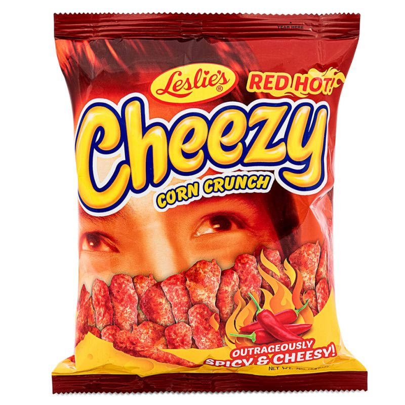 Leslie's Red Hot Cheezy Corn Crunch 70G - Pinoy Goods Thailand- - ThaiPick
