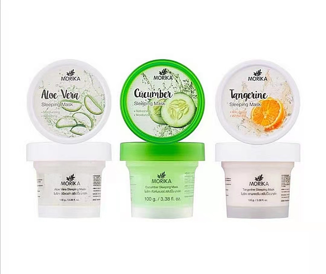 Morika เซ็ทครีมพอกหน้า Bright&Moist Sleeping Mask Set (Aloe+Tangerine ...