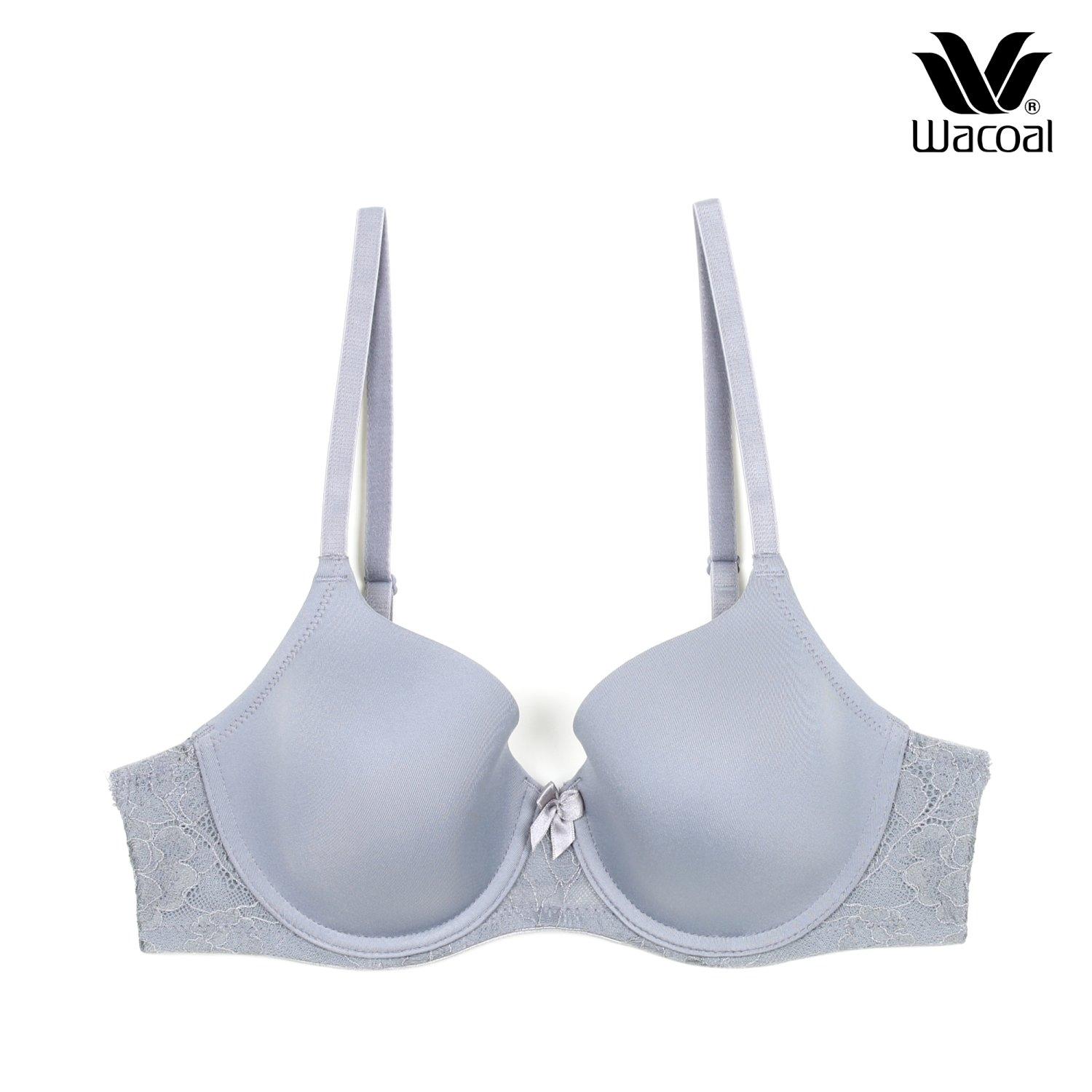 Wacoal Basic Bra รุ่น WB9895 สีเทา (GY) เต้าseamless มีโครง side fit ช่วยโอบเนื้อเต้าทรงด้านข้าง ...