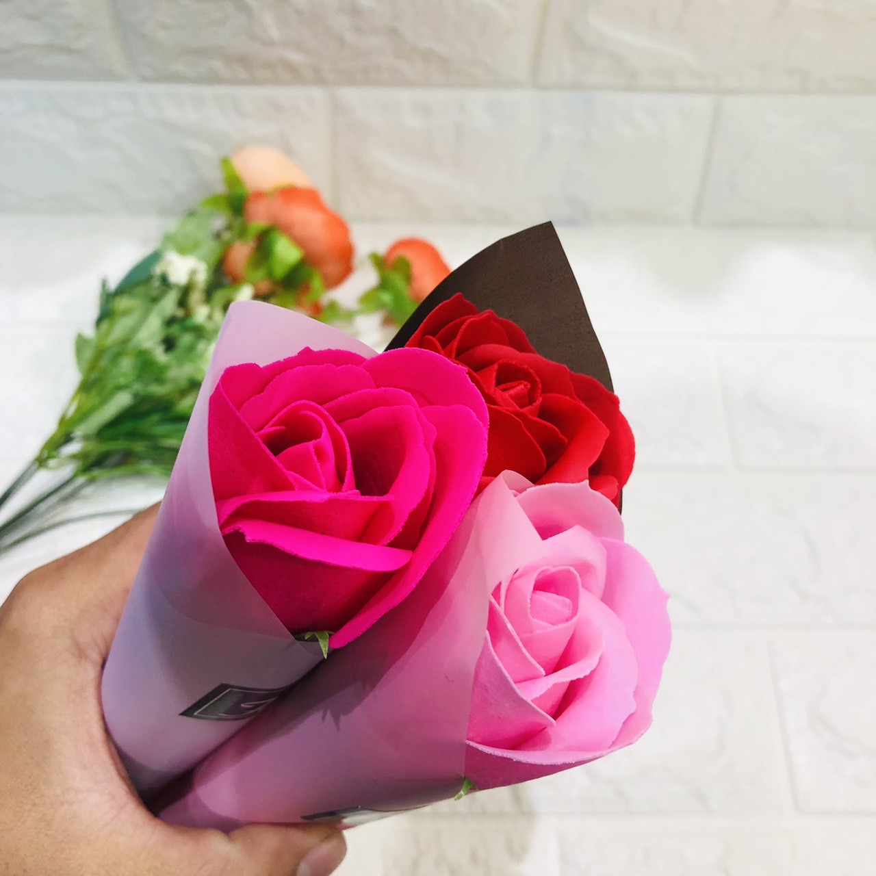 สบู่ดอกไม้กุหลาบมีกลิ่น ดอกกุหลาบวาเลนไทน์ ดอกุหลาบปลอม ส่งจากไทย ...