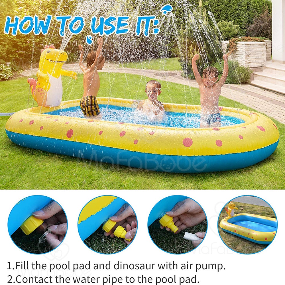 Dinosaur Inflatable Swimming Pool Kids Pool Baby Pool Indoor Outdoor ...