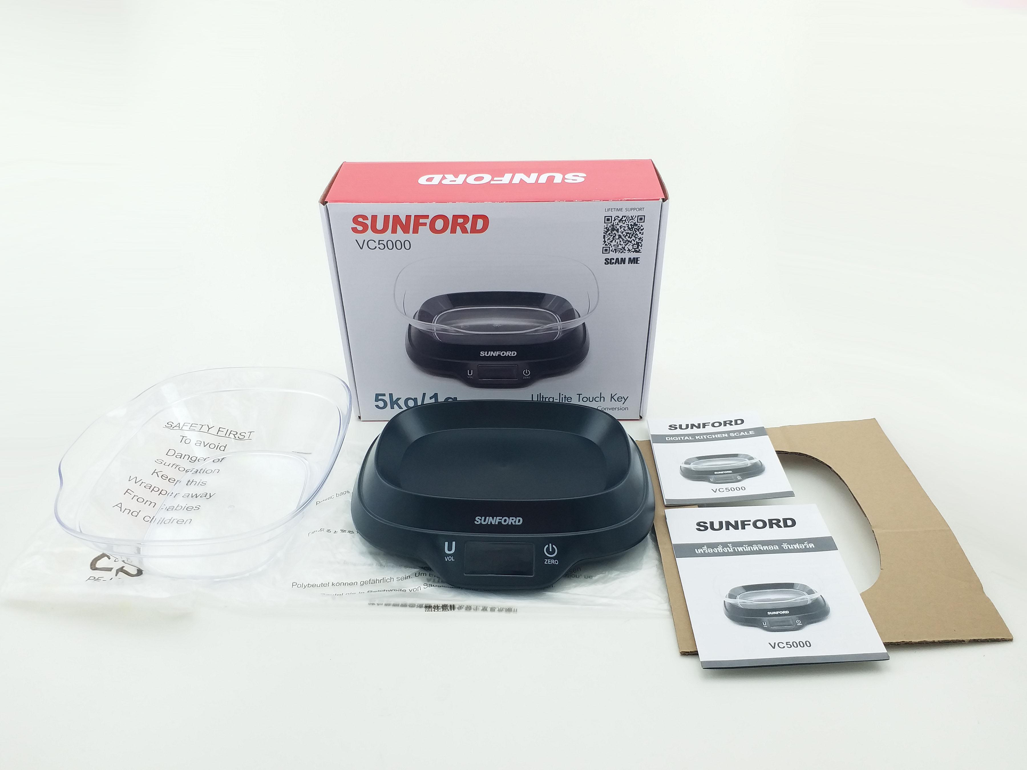 (ส่งฟรี) SUNFORD VC5000 เครื่องชั่งดิจิตอล งานอาหาร และเบเกอรี่ ระบบสัมผัส ขนาด 5 กิโลกรัม ...