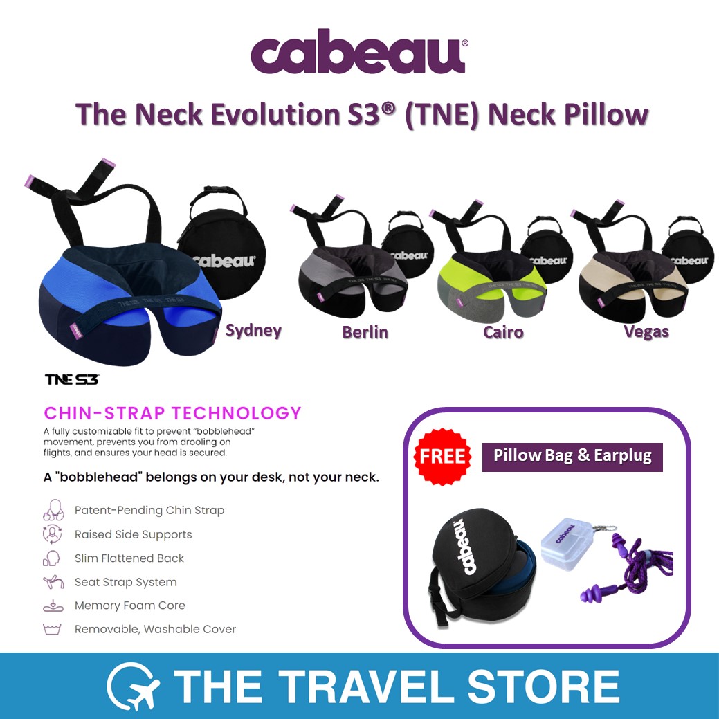CABEAU The Necks Evolution S3 (TNE) Neck Pillow หมอนรองคอ มีสายรองคาง ...
