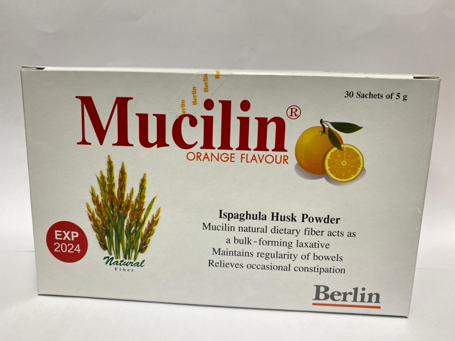 Mucilin 30ซอง orange flavour มิวซิลิน รสส้ม ไฟเบอร์ธรรมชาติ - ร้านขายยา ...