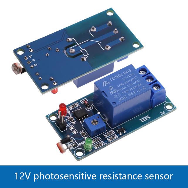 5V 12V Light Photoswitch Sensor Switch LDR Photoresistor Relay Module ...