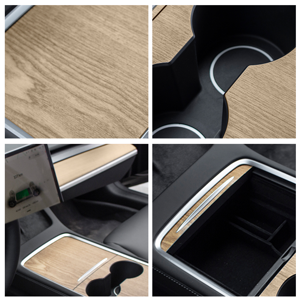 Tesla Model 3 Center Console Panel Sticker Wood Pattern Accessories for ...
