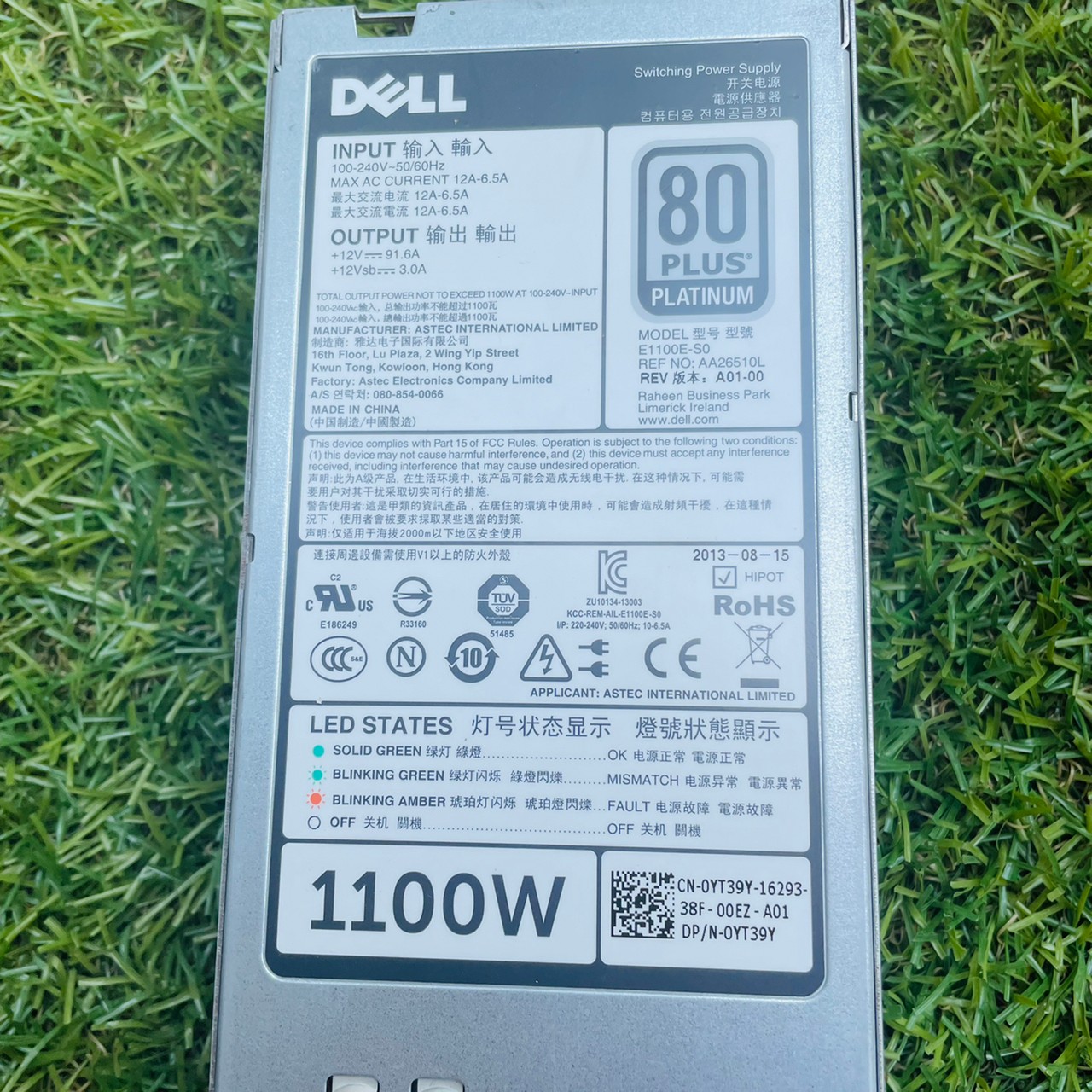 Psu server dell 1100w 80 plus platinum แท้ สินค้ามือสอง(used) พัดลง ...