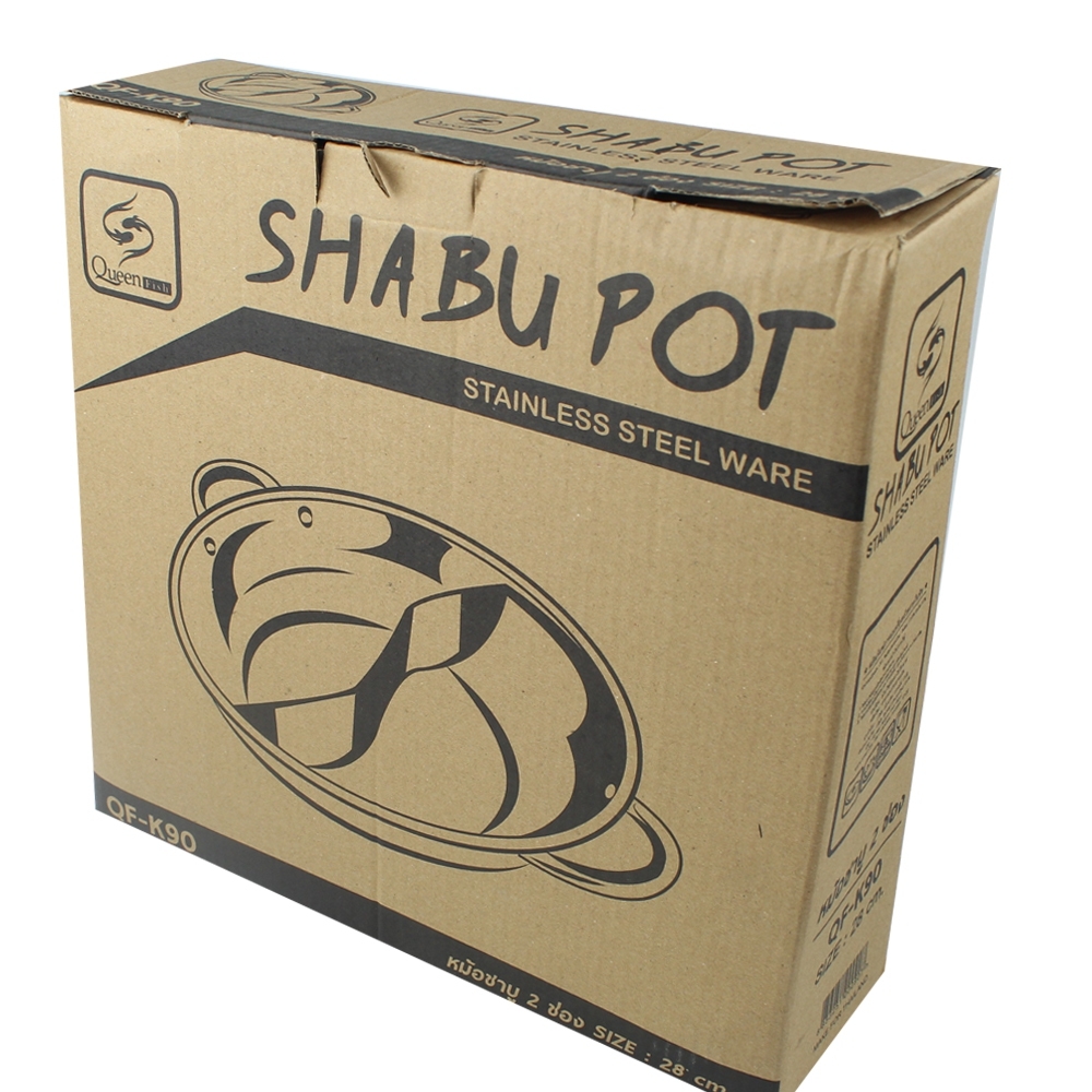 Telecorsa หม้อสุกกี้ หม้อชาบู 2 ช่อง ขนาด 28ซม. รุ่น Hot-pot-2-Boiling-pot-stainless-steel-05h ...