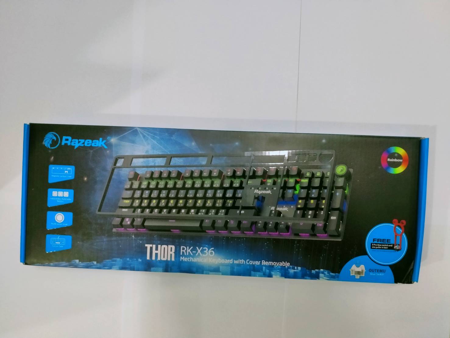 Razeak Rk-x36 Keyboard RGB Gaming Mechanical - Kelly117 - ThaiPick