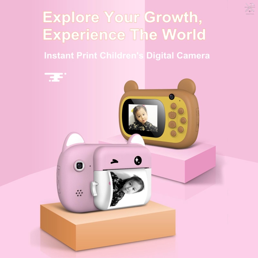 Ready stock A7 Kids Camera 1080P Digital Instant Camera Photo Printer ...