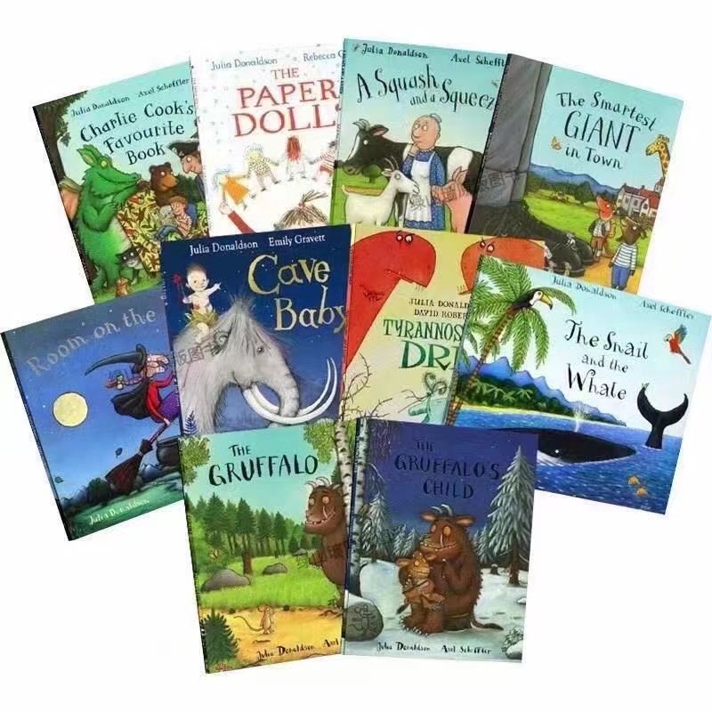 Julia Donaldson Story Collection 10 Books set with bag full-color large ...