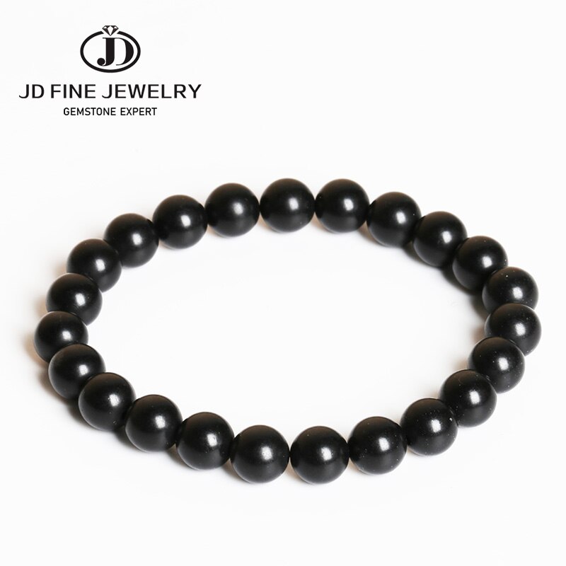 JD Natural Shungite Stone Magnetic Graphite Men Women Bracelet Natural ...