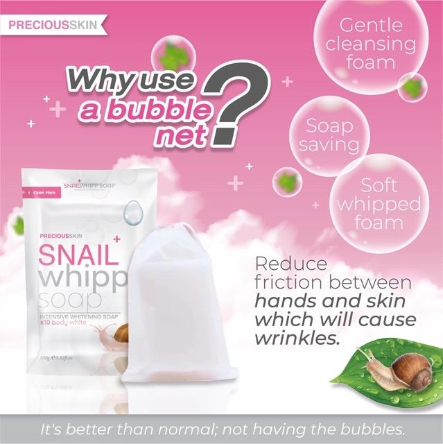 PST Snail Whipp Soap Intensive Whitening Soap x10 Body White 120g ...