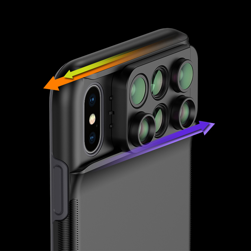 For iphone 11 lenses 5in1 Phone Lenses 2X ephoto Lens Fisheye 10X 20X ...