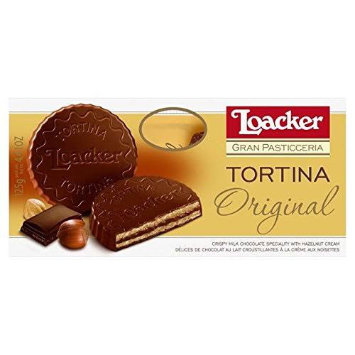 LOACKER TORTINA ORIGINAL crispy milk chocolate cream with hazelnut ...