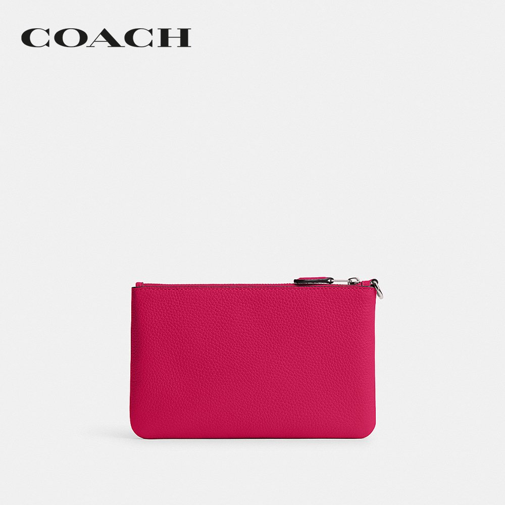 COACH กระเป๋าคล้องมือผู้หญิงรุ่น Small Wristlet CH818 LHX1C สีชมพู - COACH - ThaiPick