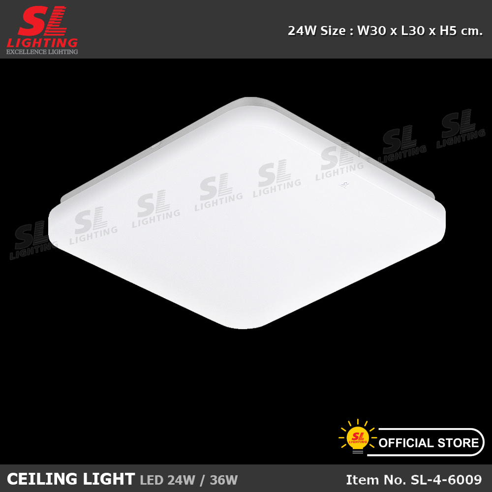 SL LIGHTING โคมไฟติดเพดานทรงกลม ทรงเหลี่ยม โคมซาลาเปา โคมไฟLED ...