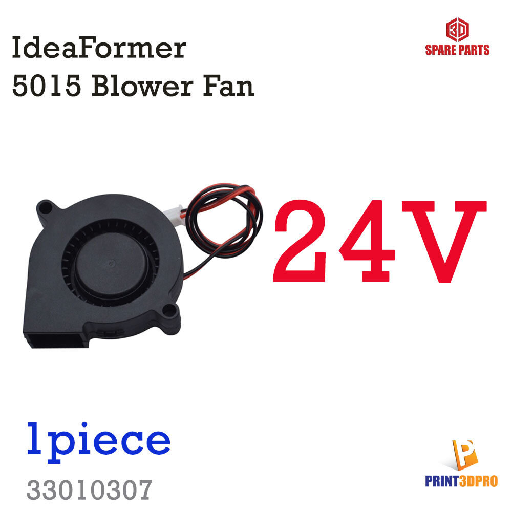 IdeaFormer 5015 Blower Fan 12V / 24V wire 30cm XH2.54 Connector 2pin 3d ...