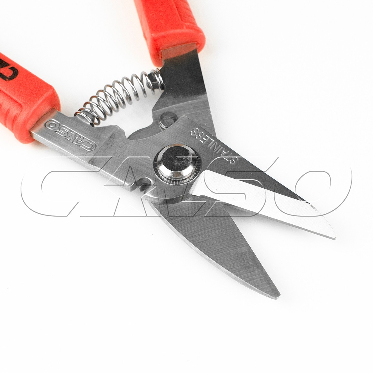 CALSO Scissors กรรไกรตัดเหล็กเอนกประสงค์ กรรไกรตัดซีลาย สแตนเลส ปากเฉียง 8 นิ้ว รุ่น CS-119 ผ่าน ...