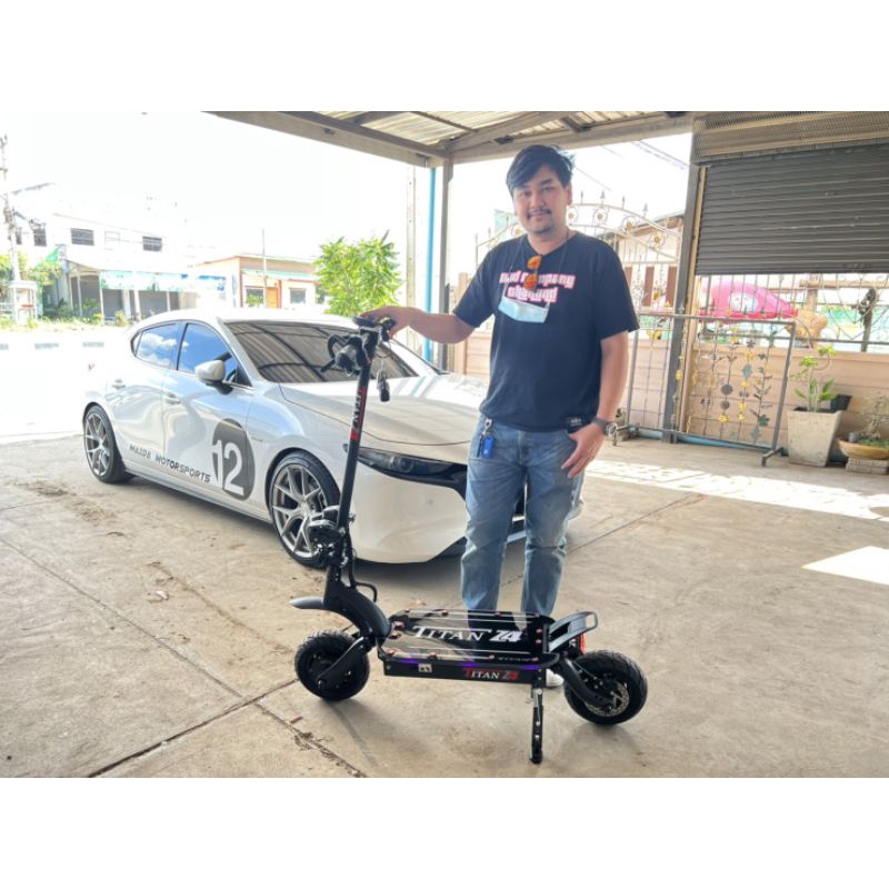 new Titan Z4 อัพเกรดบอร์ดไฟ กันล้ม cnc แดง สกู๊ตเตอร์ไฟฟ้า scooter | Lazada.co.th