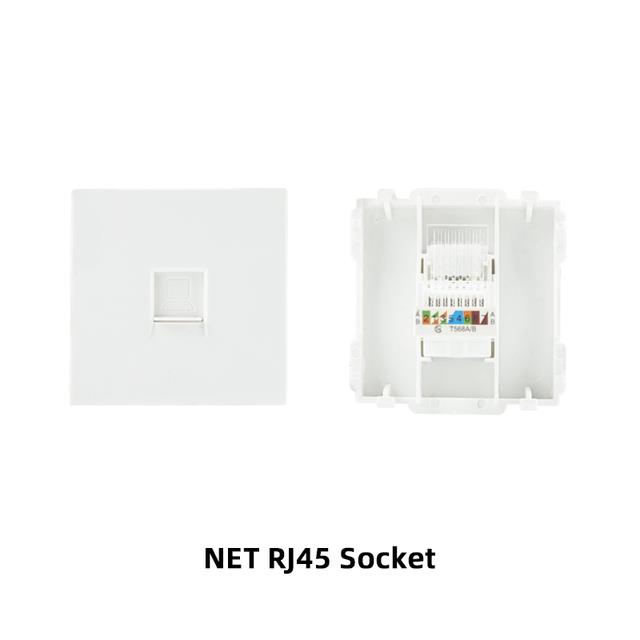 Avoir Wall Power Socket White Pc Panel Light Switch Electical Outlets 7501