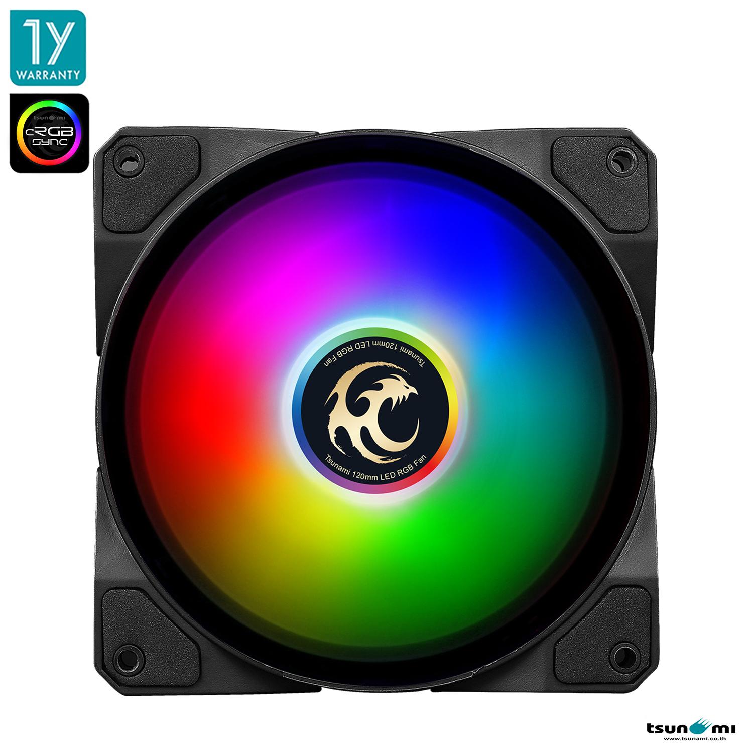 พัดลมระบายความร้อน Tsunami (cRGB Sync) ABLAZE Series RGB Cooling Fan X5 ...