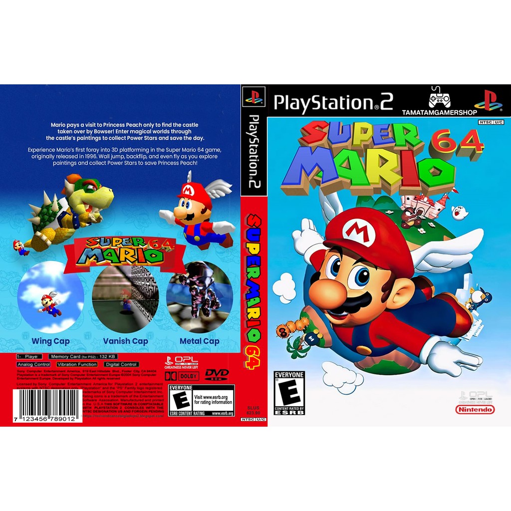 ส่งฟรี []Super Mario64 ps2 แผ่นเกมส์ps2 เกมเพล2 เกมมาริโอ้play2 mario ...
